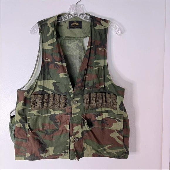 K-Mart | Jackets & Coats | Vintage Camo Hunting Shotgun Shell Vest ...
